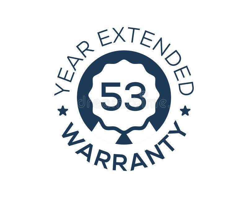 53 Years Warranty Images, 53 Year Extended Warranty Logos Stock Vector ...