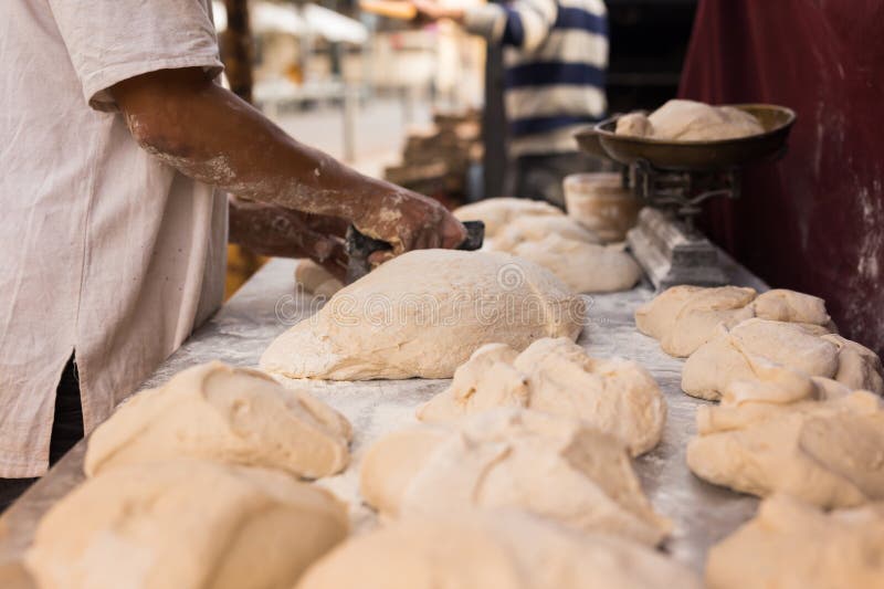Yeast Dough for Baking Bread. Cooking Process Stock Photo - Image of ...