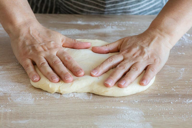 Yeast dough and human arms stock photo. Image of home - 189106186