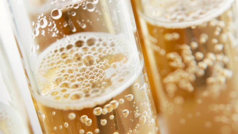 Yeast Fermentation in Science Laboratory: Bubbling Framed Close-Up ...