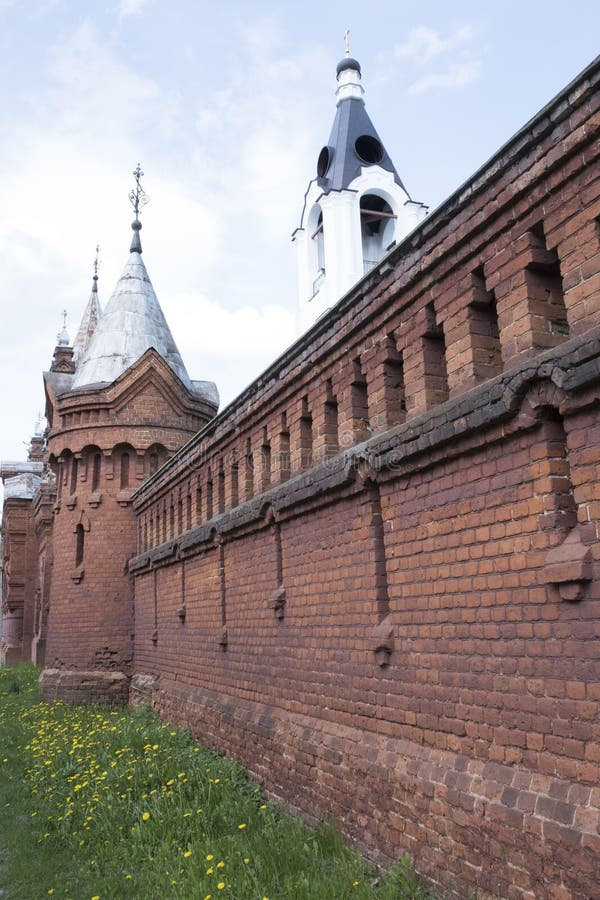 Wall with the Tower of the Holy Trinity Mariinsky Monastery Editorial ...