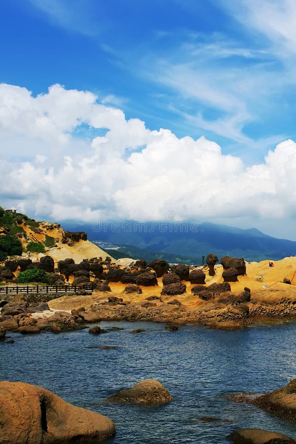 Yehliu geopark in Taiwan stock image. Image of geographical - 83640913