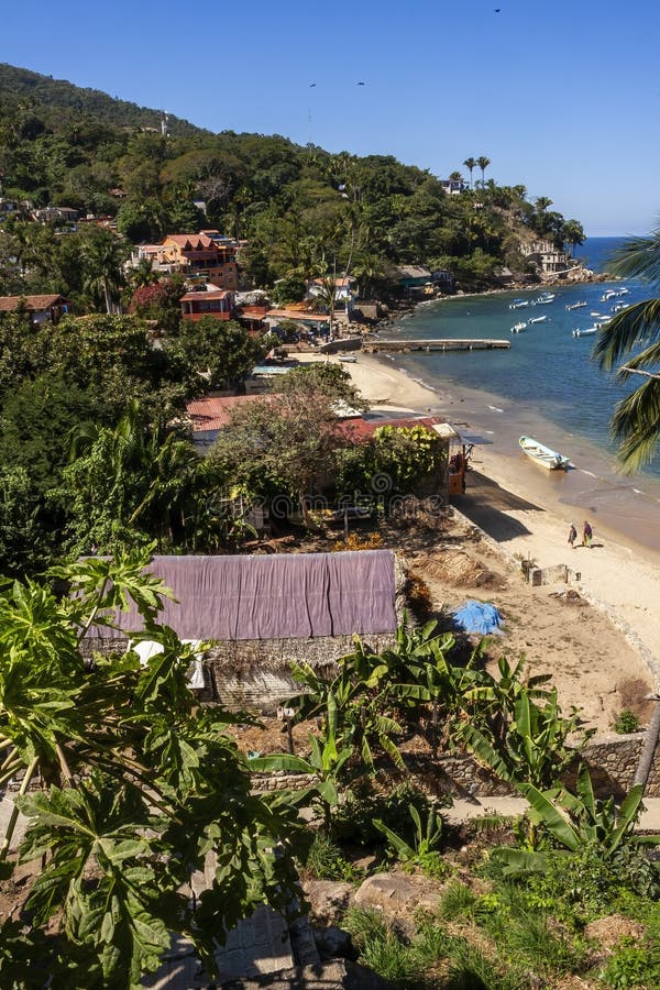 Yelapa Beach Viewpoint Jalisco , Mexico Stock Photo - Image of ocean ...