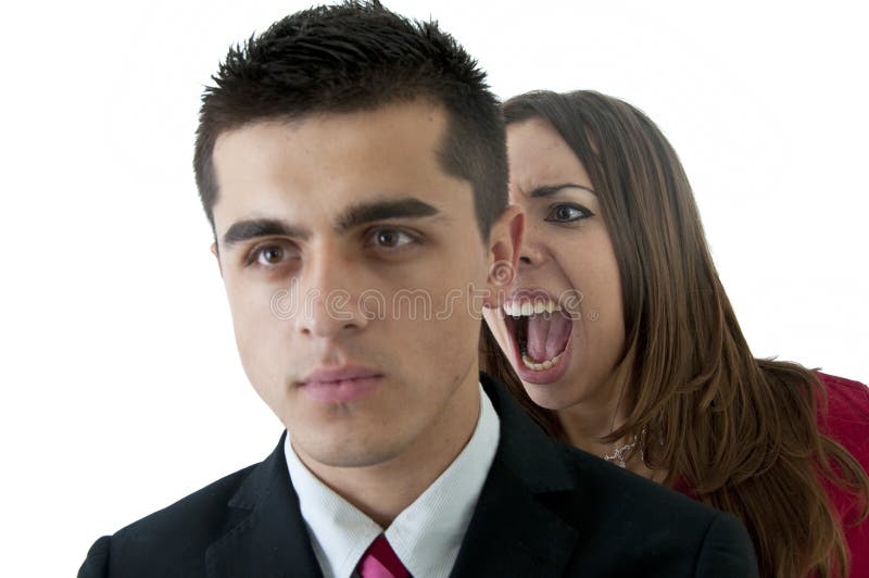 Yell stock photo. Image of businesswoman, woman, girl - 10080526