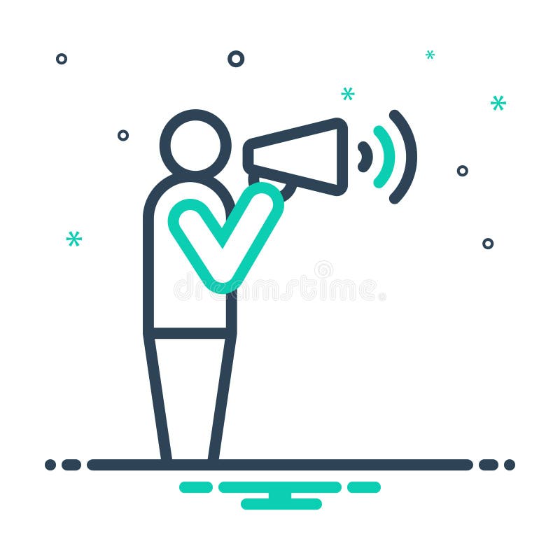 Mix Icon for Yell, Shout and Exclaim Stock Vector - Illustration of ...