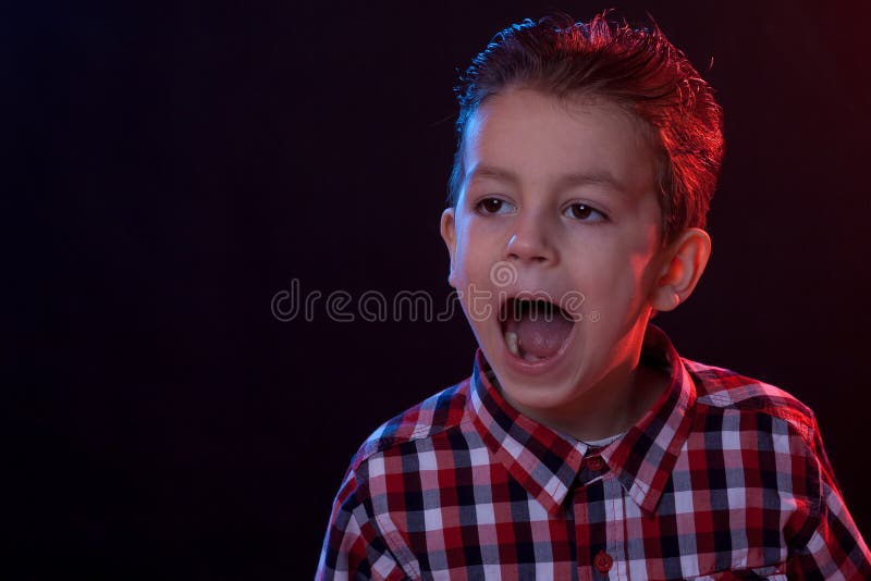 Yelling boy stock image. Image of person, child, attitude - 49309047