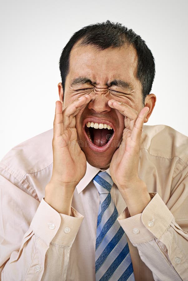 Yelling business man stock image. Image of figure, employment - 14428667