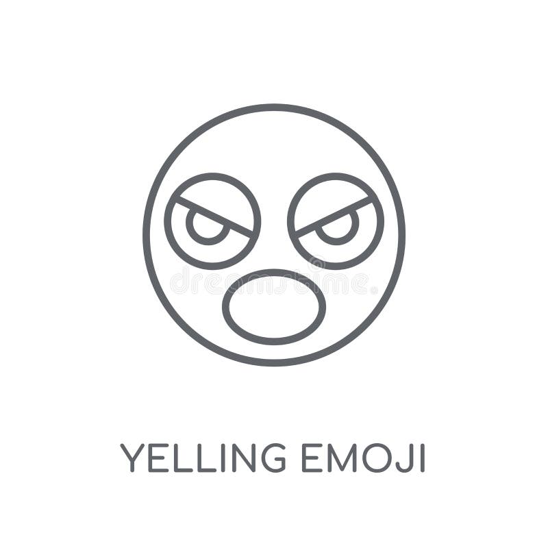 Outline of Yelling Man stock vector. Illustration of hating - 47627105