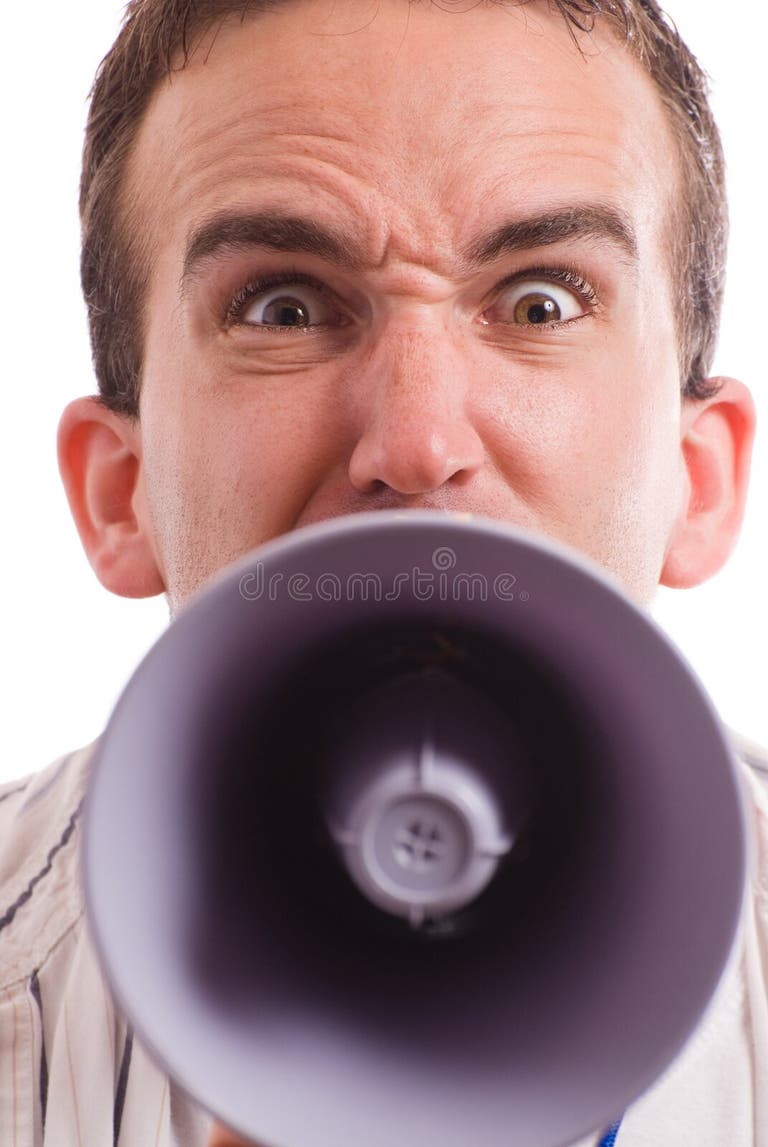 5,922 Man Yelling Megaphone Stock Photos - Free & Royalty-Free Stock ...