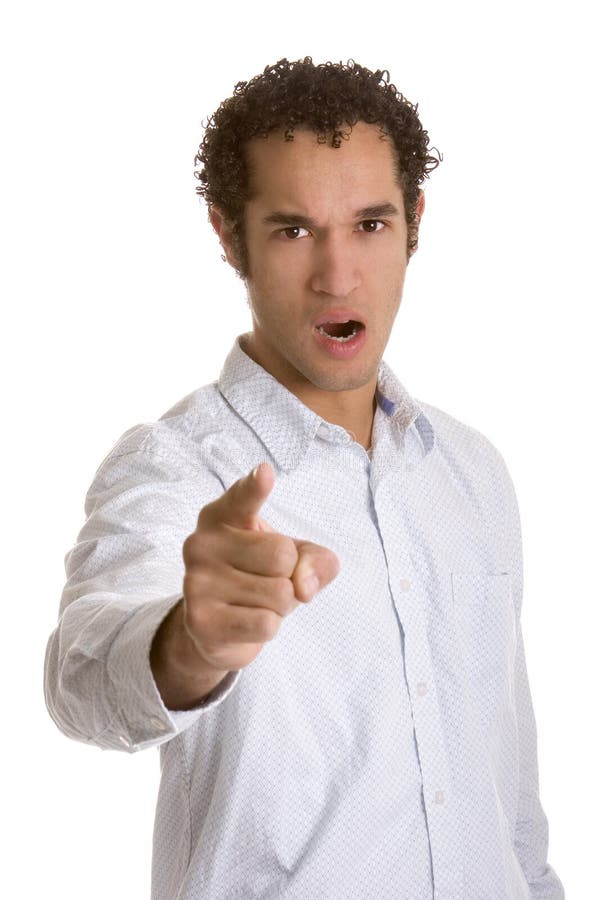 Yelling Man stock image. Image of isolated, teen, point - 1746951