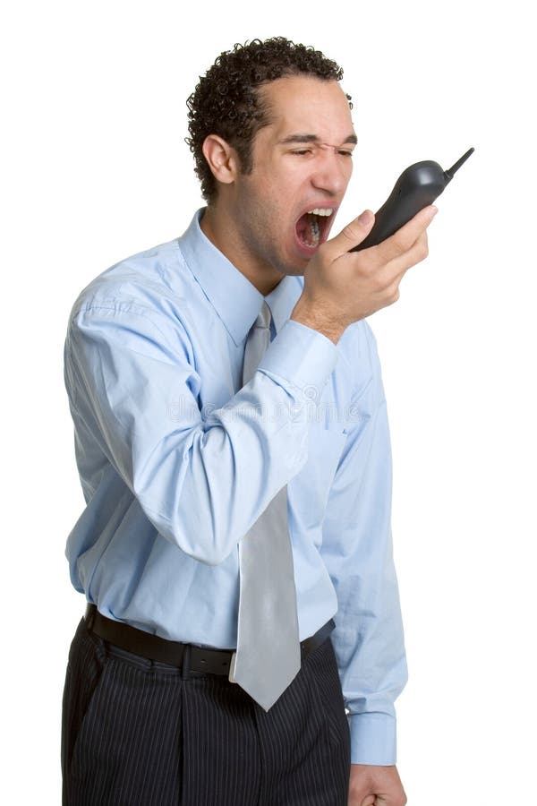 Yelling Phone Man stock image. Image of business, yelling - 10838933