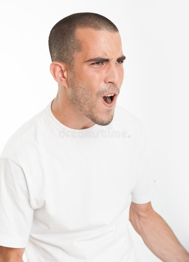 Yelling young man stock image. Image of sports, hooligan - 31121641