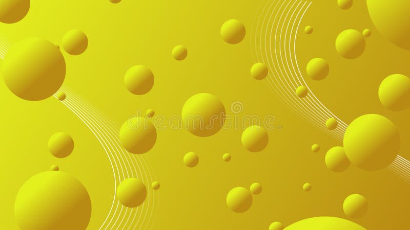 Yello Spherical Balls or Particles Floating Around. Beautiful Floating ...