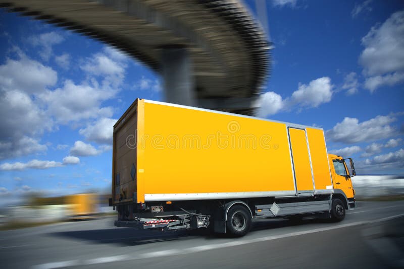 Yellow stock image. Image of freight, industry, trailer - 4221771