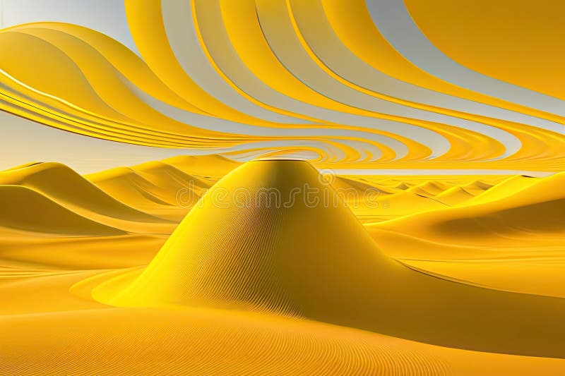 Yellow Abstract Background Illustration Generative AI Art Stock ...