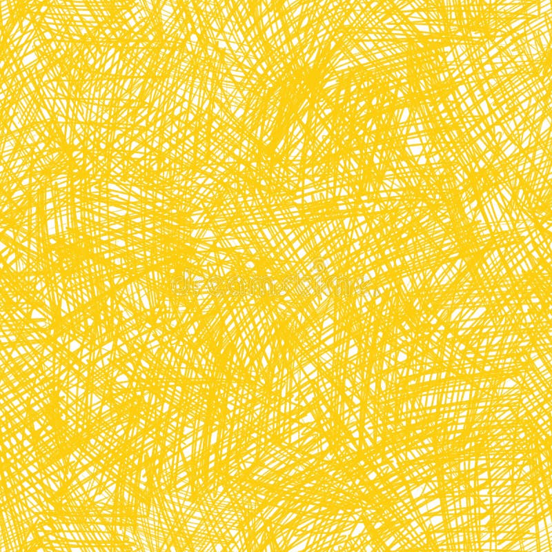 Yellow Abstract Background, Seamless Pattern Hand Drawn with a Yellow ...