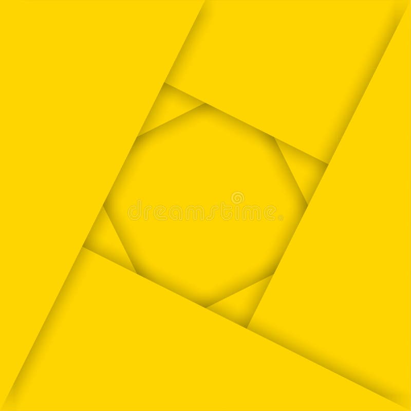 Yellow Abstract Background with Shadow and Lines Stock Illustration ...