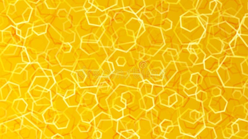 Yellow Abstract Background of Small Hexagons Stock Vector ...
