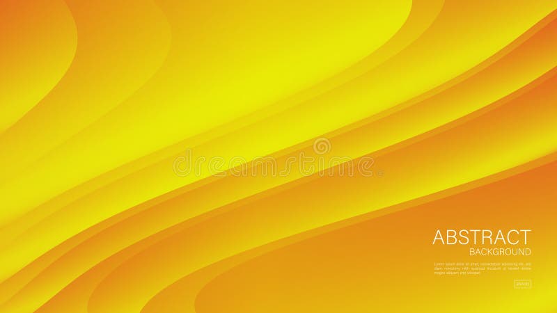 Yellow Abstract Background, Wave Graphic, Geometric Vector, Minimal ...