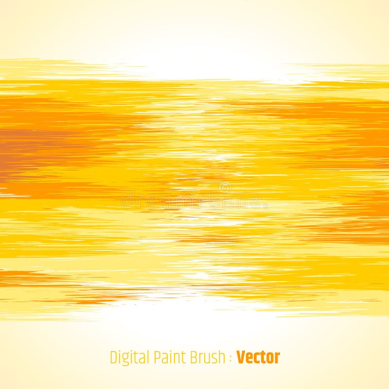Yellow Abstract Bright Colorful Background Digital Painted Brush Stock ...
