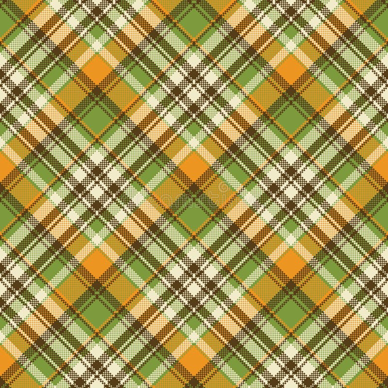 Yellow Abstract Check Pixel Plaid Seamless Pattern Stock Vector ...