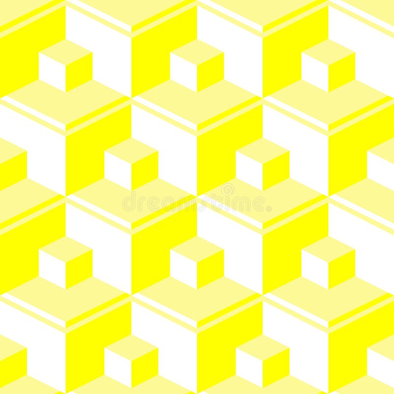 Yellow abstract cubes stock vector. Illustration of colorful - 12288076