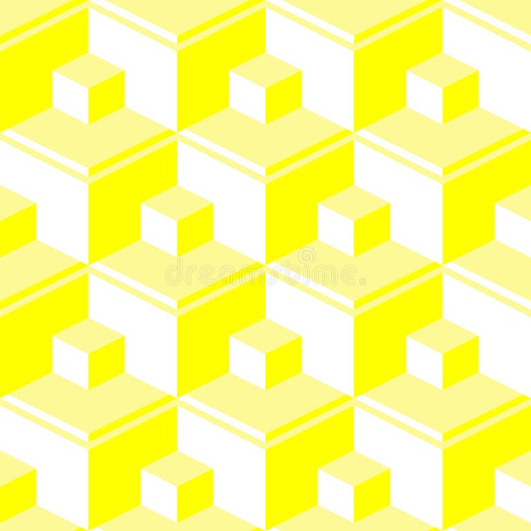 Yellow abstract cubes stock vector. Illustration of colorful - 12288076