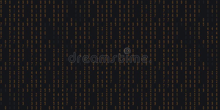 Yellow Abstract Display Digit Pattern. Electronic Numbers Background. Cyberspace Texture ...