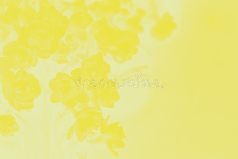 Yellow Abstract Gradient Background with Flowers Pattern Stock Photo ...