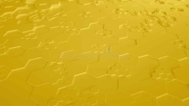 Yellow Abstract Hexagon Geometric Surface Seamless Loop 4K UHD. Front ...