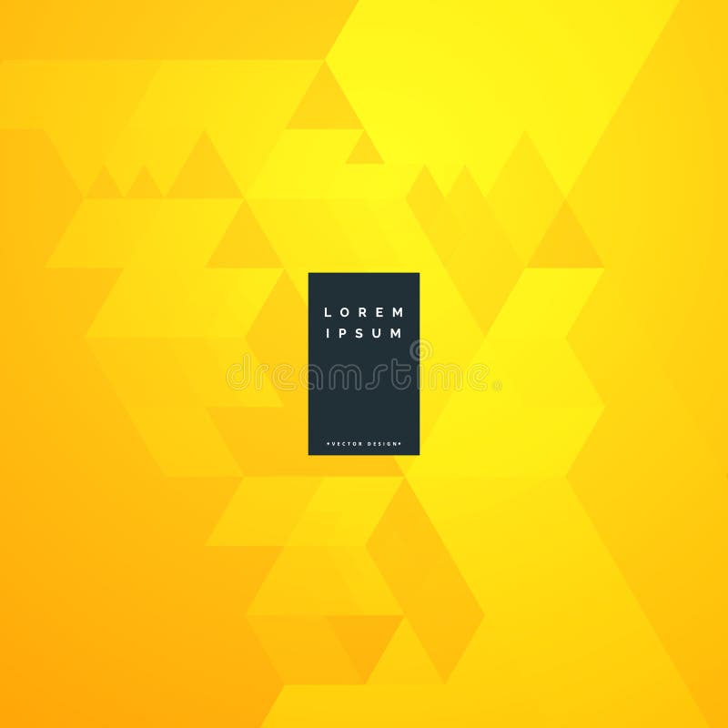 Yellow Abstract Minimal Background Design Stock Vector - Illustration ...