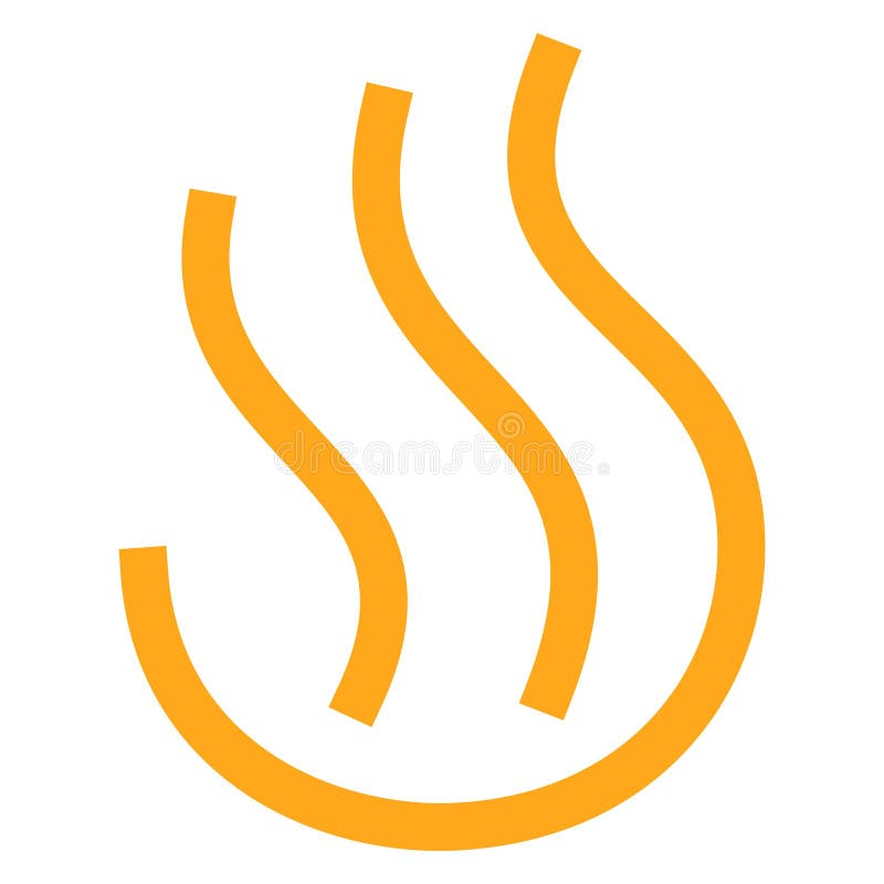 Yellow Abstract Modern Vector Icon of the Fire Stock Vector ...
