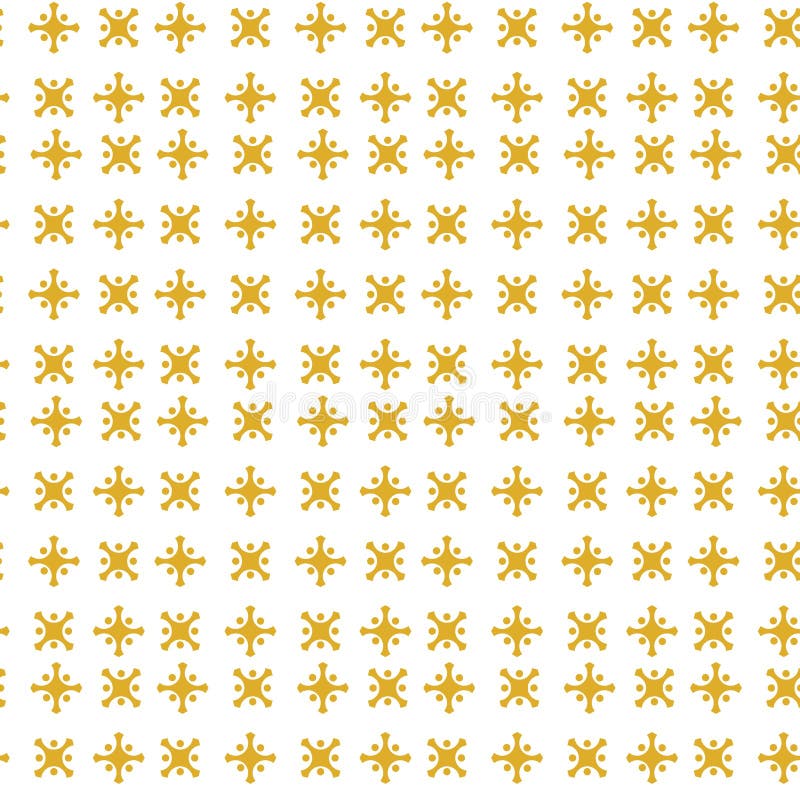 Abstract Yellow Ethnic Pattern on a Brown Background Stock Vector ...