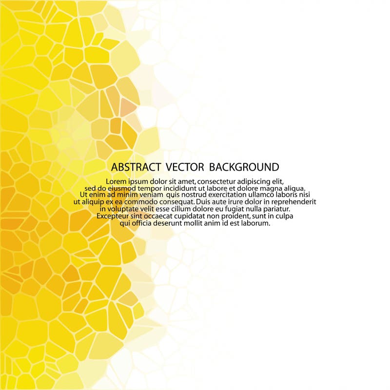 Yellow Abstract Peebles. Vector Geometric Background. Eps 10 Stock ...