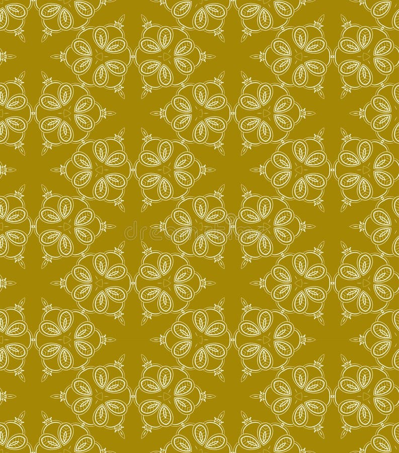 Yellow Abstract Seamless Pattern Stock Illustration - Illustration of ...