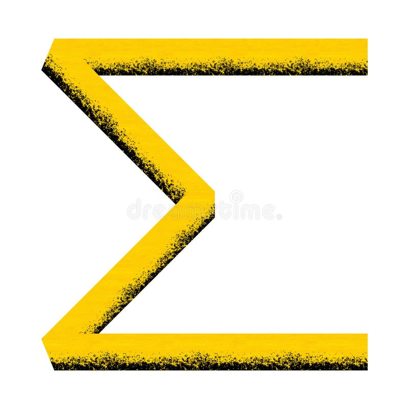 A Yellow Abstract Shape with Shading Isolated on White Background ...