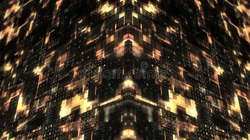 Yellow Abstract Technology Futuristic Cyberspace Background, Sci-fi ...