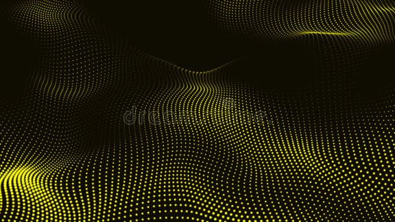 Yellow Abstract Trapcode Form Digital Particle Wave and Lights ...