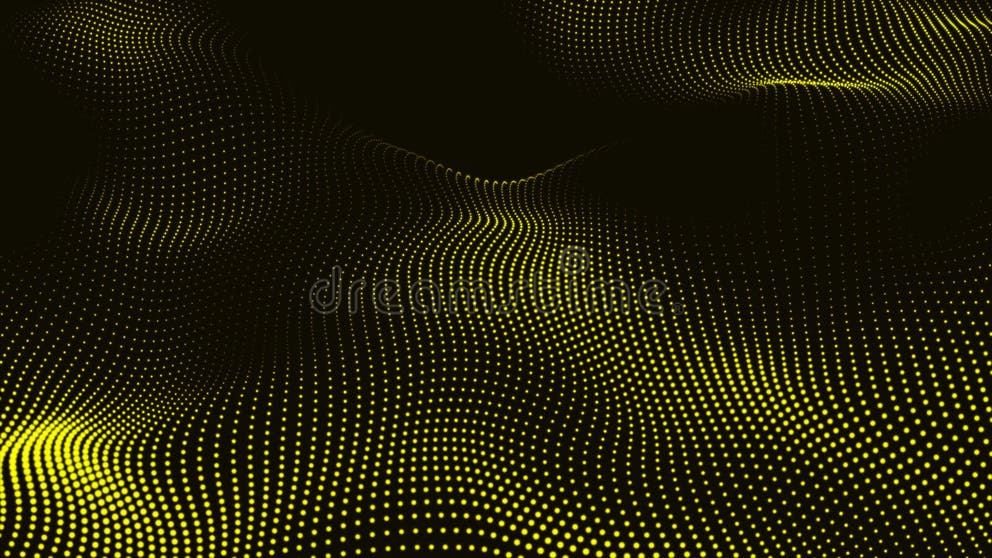 Yellow Abstract Trapcode Form Digital Particle Wave and Lights ...