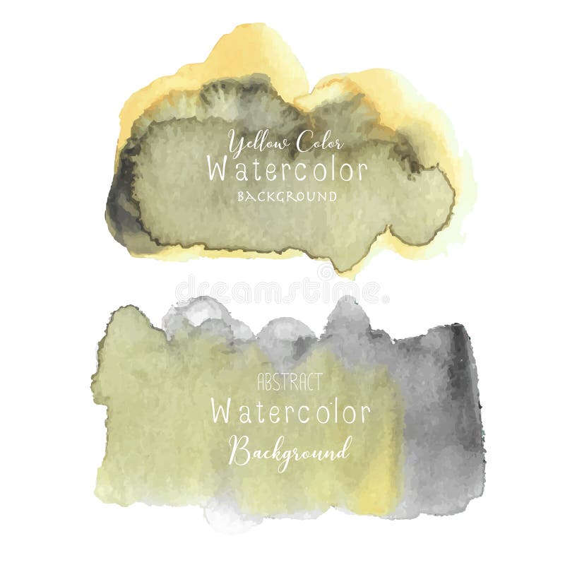 Yellow Abstract Watercolor Background, Watercolor Element for Card ...