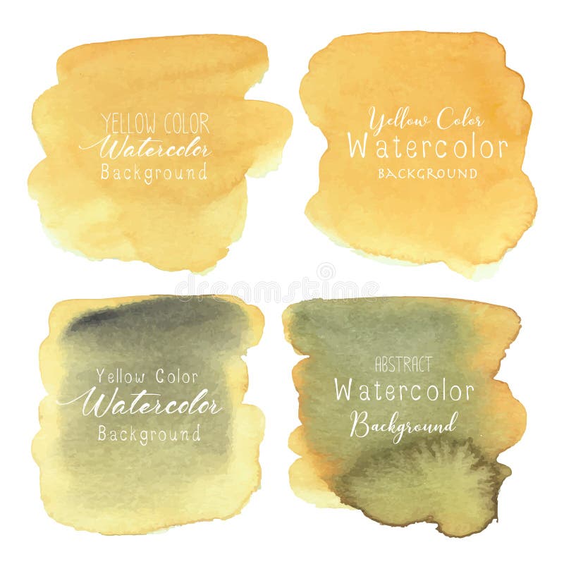 Yellow Abstract Watercolor Background, Watercolor Element for Card ...