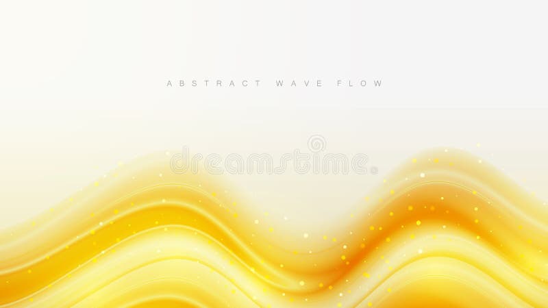 Yellow Abstract Wave Design Wave Flow Element Stock Illustration ...