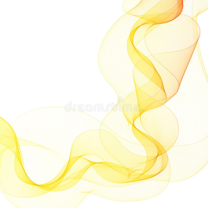 Yellow Abstract Wave. Vector Design Element. Eps 10 Stock Illustration ...