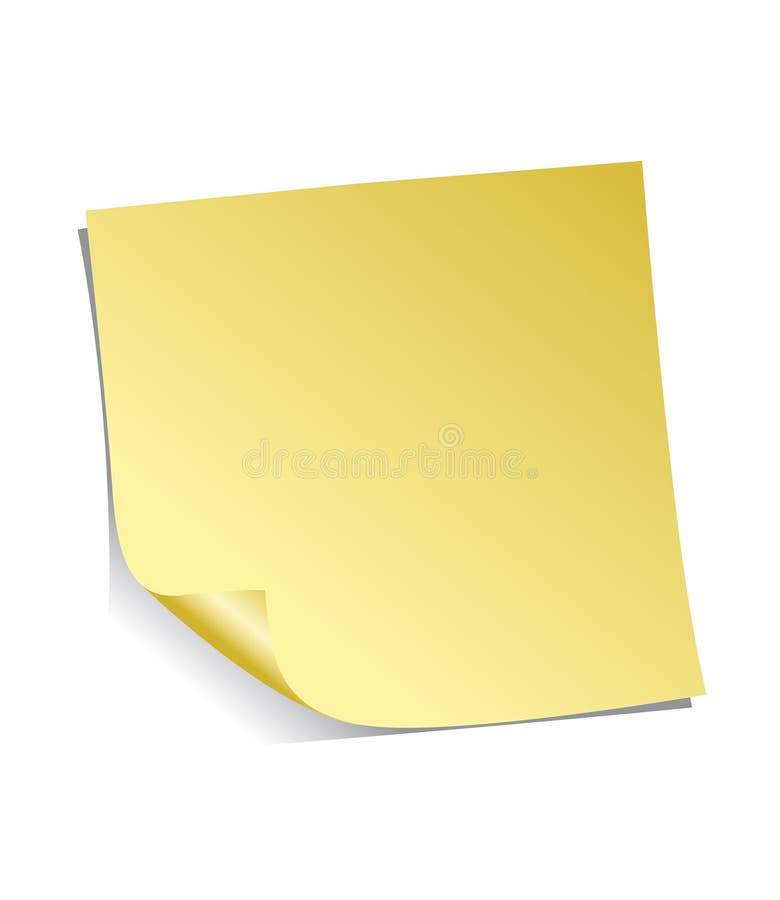 Yellow sticky notes stock vector. Illustration of blank - 85062645