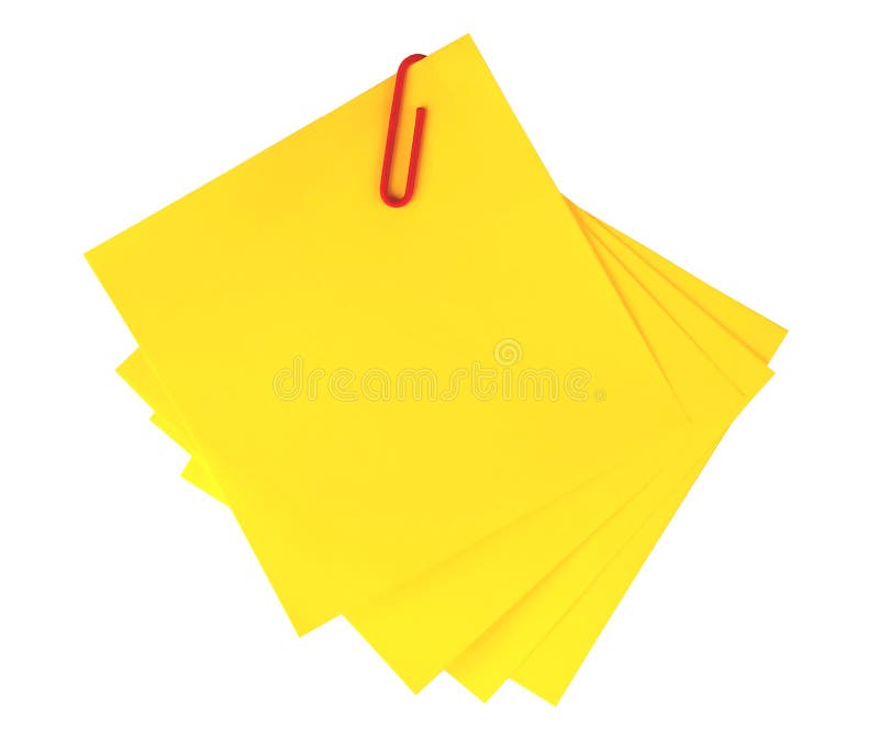 Yellow Adhesive Note Isolated Stock Photo - Image of mail, design: 2936290