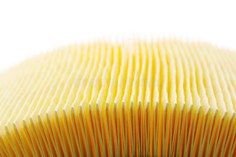 Yellow Air Filter for Car Engine Stock Image - Image of filter ...