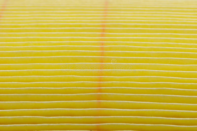 Yellow Air Filter for Car Engine Stock Photo - Image of industrial ...