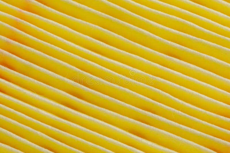 Yellow Air Filter for Car Engine Stock Photo - Image of nonwoven, auto ...