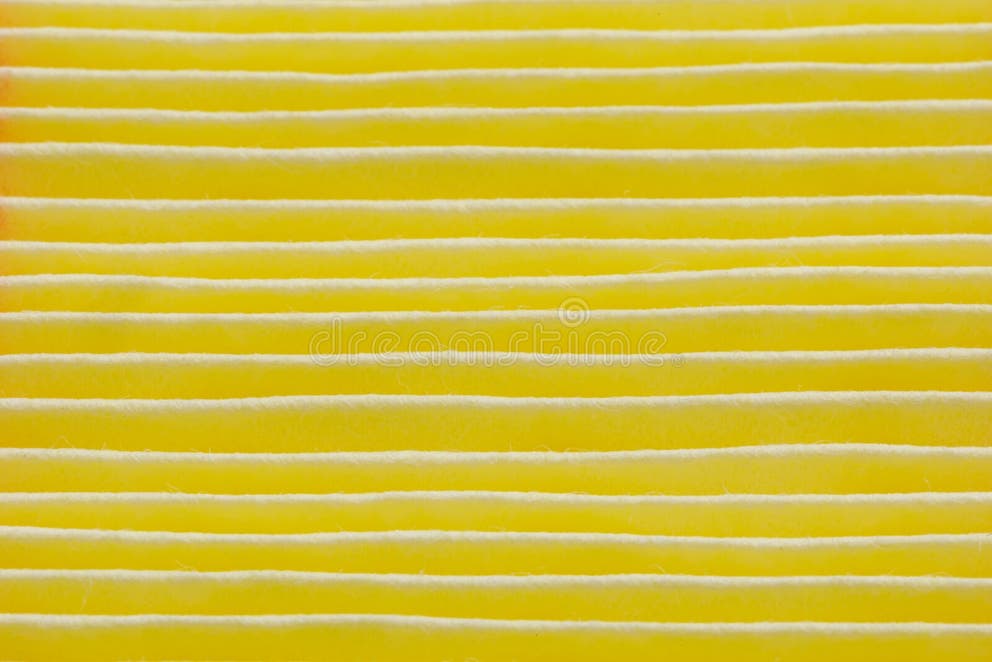 Yellow Air Filter for Car Engine Stock Image - Image of clean, hvac ...