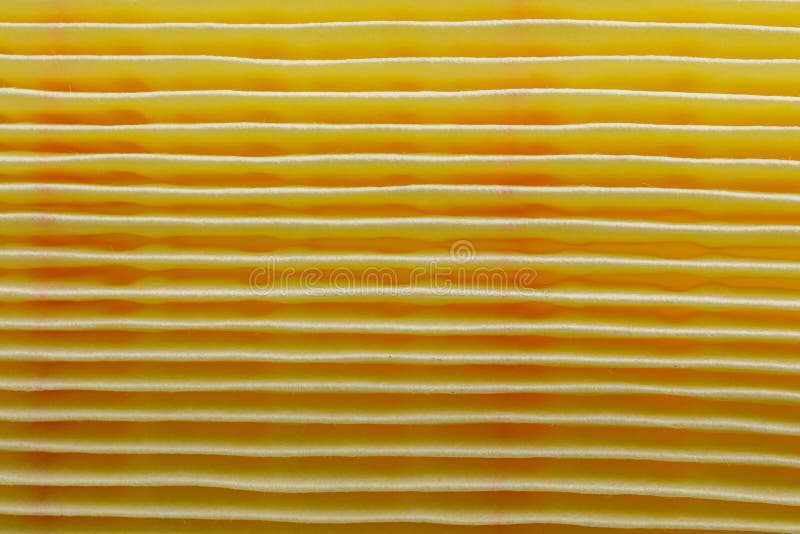 Yellow Air Filter for Car Engine Stock Image - Image of detail, closeup ...